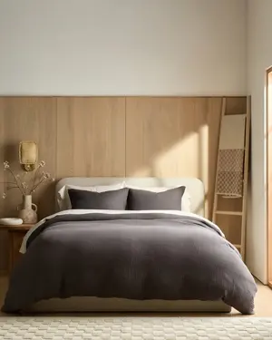 Quince Gauze Duvet Cover Set - Charcoal