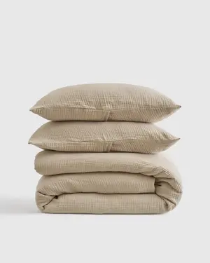 Quince Gauze Duvet Cover Set - Dune