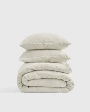 Quince Gauze Duvet Cover Set Ivory
