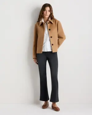 Quince Wool Cashmere Short Coat - Caramel
