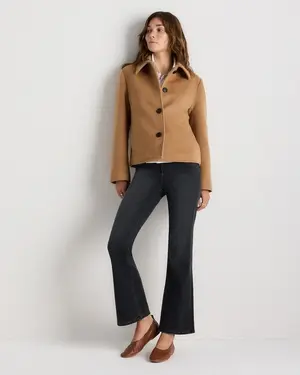 Quince Wool Cashmere Short Coat - Caramel