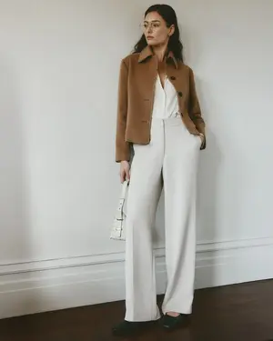 Quince Wool Cashmere Short Coat - Mocha Brown