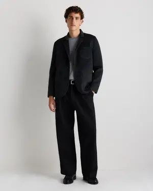 Quince 100% Mongolian Cashmere Double-faced Chore Blazer - Heather Charcoal