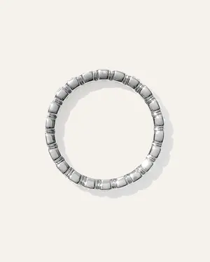 Quince Lab Grown Diamond Emerald Bezel Eternity Band Ring - White Gold