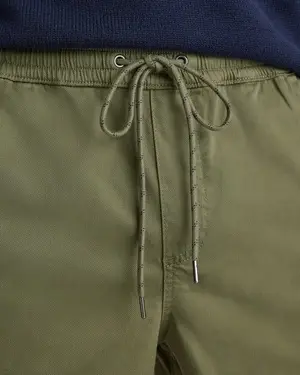 Quince Organic Cotton Chino Drawstring Shorts - Trellis