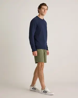 Quince Organic Cotton Chino Drawstring Shorts - Trellis