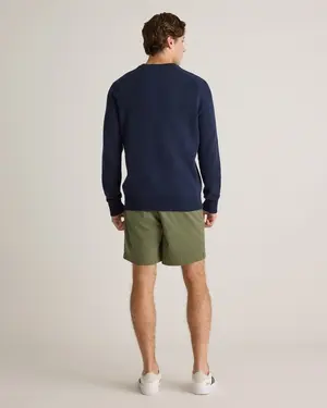 Quince Organic Cotton Chino Drawstring Shorts - Trellis