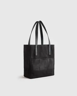 Quince Waxed Canvas Utility Tote - Black