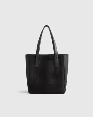 Quince Waxed Canvas Utility Tote - Black