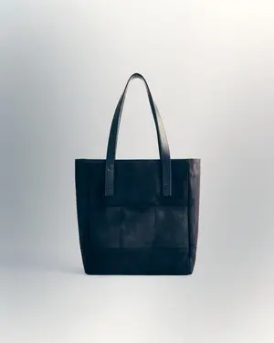 Quince Waxed Canvas Utility Tote - Black