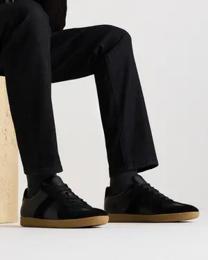 Quince Italian Leather & Suede Trainer