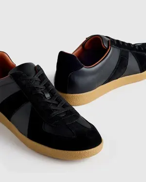 Quince Italian Leather & Suede Trainer