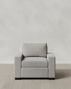 Quince Stillman Accent Chair In Performance Basketweave - Fog