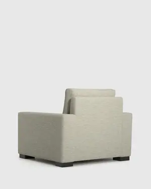 Quince Stillman Accent Chair In Performance Basketweave - Fog
