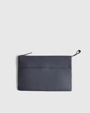 Quince Italian Leather Tech Folio Dark Navy