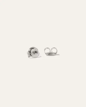 Quince Croissant Hoop Earrings - Sterling Silver
