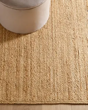 Quince Sol Hand-braided Jute Rug - Natural