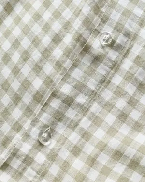 Quince European Linen Gingham Duvet Cover - Willowleaf