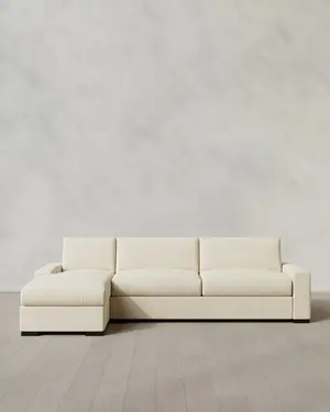 Quince Stillman Chaise Sectional Sofa Ivory