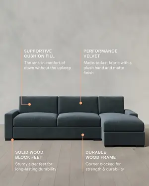 Quince Stillman Chaise Sectional Sofa - Pine