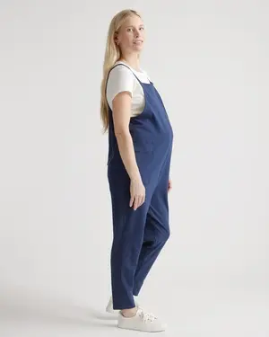 Quince Maternity Overalls - Navy