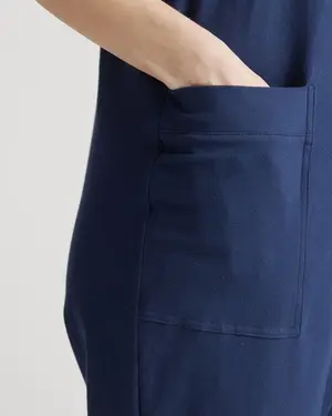 Quince Maternity Overalls - Navy