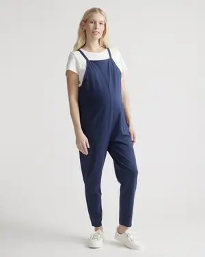 Quince Maternity Overalls - Navy