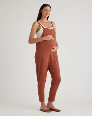 Quince Maternity Overalls - Rust