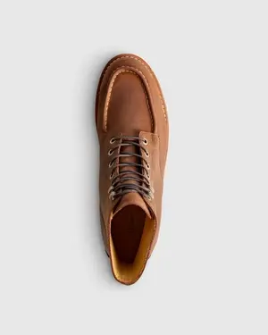 Quince Crafted Leather Moc Toe Boot - Whiskey