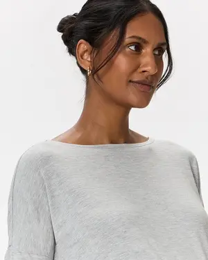 Quince Reversible Quilted Pullover - White/grey