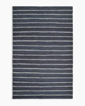 Quince Rain Handwoven Jute Rug - Navy