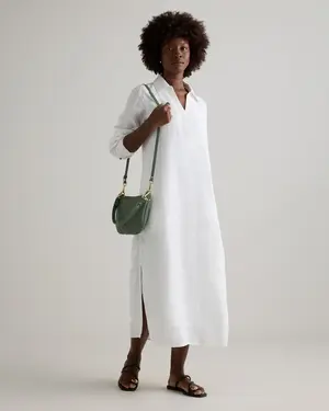 Quince Sloane Handwoven Mini Shoulder Bag - Sage
