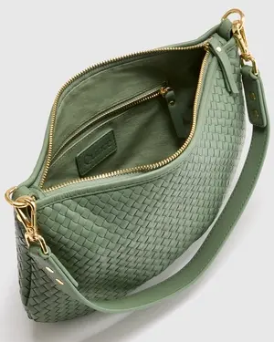 Quince Sloane Handwoven Mini Shoulder Bag - Sage