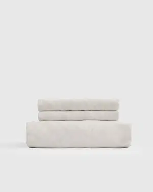 Quince European Linen Fitted Sheet Set Sand