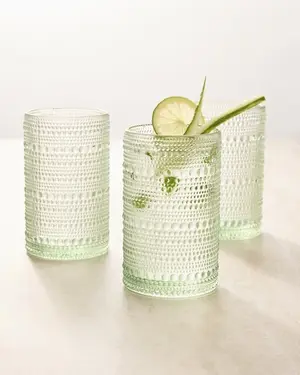 Quince Fortessa Jupiter Tall Glass Tumbler - Sage