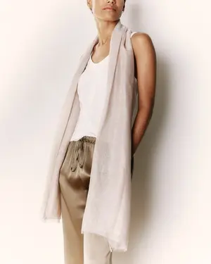 Quince Cotton Modal Double Scoop Neck Tank Top - White