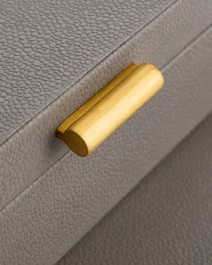 Quince Shagreen Leather Decorative Boxes - Grey
