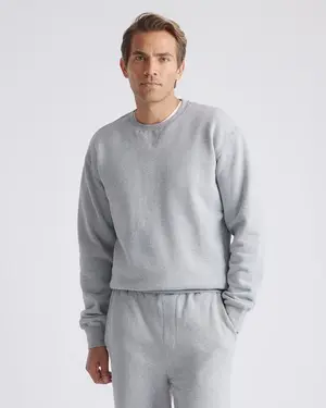 Quince Heavyweight Fleece Crew Sweatshirt - Heather Grey