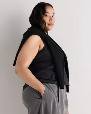 Quince Cotton Modal Muscle Tank Top - Black