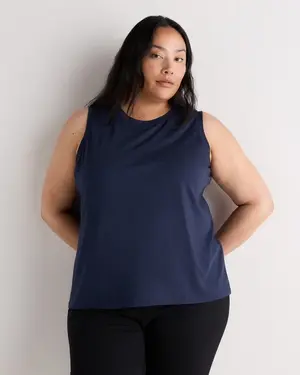 Quince Cotton Modal Muscle Tank Top - Navy