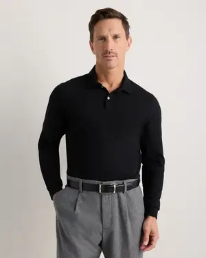 Quince Long Sleeve Polos For Men