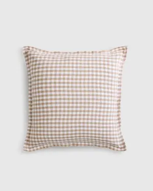 Quince European Linen Sham - Cafe Gingham