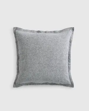 Quince European Linen Euro Sham Charcoal Chambray