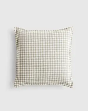 Quince European Linen Euro Sham Willowleaf Gingham