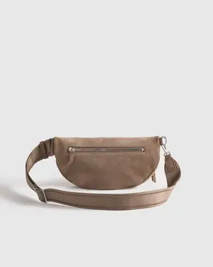 Quince Italian Suede Sling Bag - Pebble