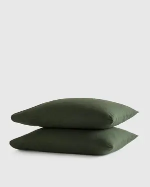 Quince Luxury Organic Flannel Pillowcase Set - Pine