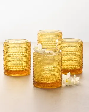 Quince Fortessa Jupiter Short Glass Tumbler - Amber