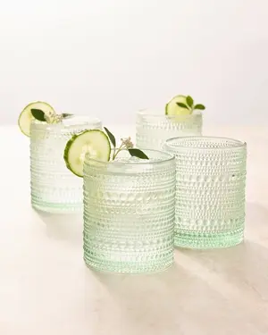 Quince Fortessa Jupiter Short Glass Tumbler - Sage