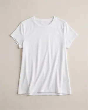 Quince Cotton Modal Crewneck Swing T-shirt - White