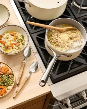 Quince Ceramic Nonstick 7pc Cookware Set - Ivory